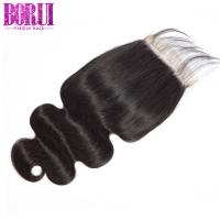 China Transparent Lace Human Hair Lace Closure Pre Plucked With Baby Hair All Color for sale