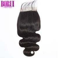 China Transparent Lace Human Hair Lace Closure Pre Plucked With Baby Hair All Color for sale
