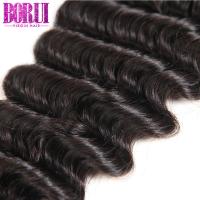 China Brazilian Deep Wave Closure Natural Color With Baby Hair Environmentally Friendly for sale