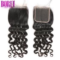 China HD Brazilian Human Hair Lace Closure Loose Wave Environmentally Friendly for sale