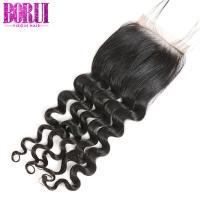 China HD Brazilian Human Hair Lace Closure Loose Wave Environmentally Friendly for sale