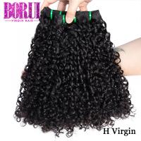 China Super Double Drawn Human Hair Funmi Pixie Curl Hair Bundles Water Wave Natural Color for sale