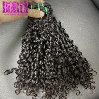 China Super Double Drawn Human Hair Funmi Pixie Curl Hair Bundles Water Wave Natural Color for sale