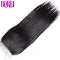 China 4*4 5*5 6*6 Brazilian Straight Lace Closure , Natural Hairline Wigs With Baby Hair for sale