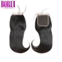 China 4*4 5*5 6*6 Brazilian Straight Lace Closure , Natural Hairline Wigs With Baby Hair for sale