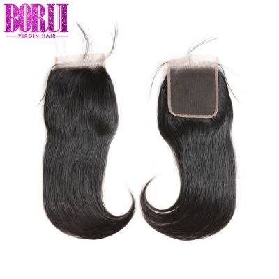 China 4*4 5*5 6*6 Brazilian Straight Lace Closure , Natural Hairline Wigs With Baby Hair for sale