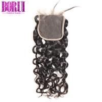 China Eco Friendly Human Hair Lace Closure Natrual Parting Water Wave All Color for sale