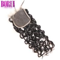 China Eco Friendly Human Hair Lace Closure Natrual Parting Water Wave All Color for sale