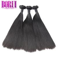China Funmi Silk Straight Double Drawn Human Hair High Grade Natural Color Hair Weft for sale