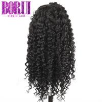China Deep Wave Lace Closure Custom Lace Wigs 100% Unprocessed Indian Virgin Curly for sale