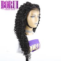 China Dyed Custom Lace Closure Wig Pre Plucked Deep Wave With Baby Hair Bleach for sale