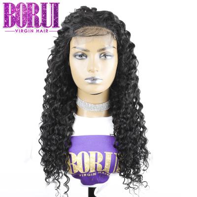 China Dyed Custom Lace Closure Wig Pre Plucked Deep Wave With Baby Hair Bleach for sale