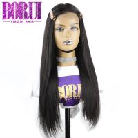 China Straight Wave Custom Lace Wigs Malaysian 100% Virgin Human Hair 250% Density for sale