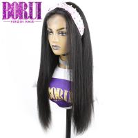 China Straight Wave Custom Lace Wigs Malaysian 100% Virgin Human Hair 250% Density for sale