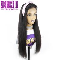 China 250% Density Hand Made Custom Made Lace Wigs , Straight Custom Closure Wigs Wave Lace for sale