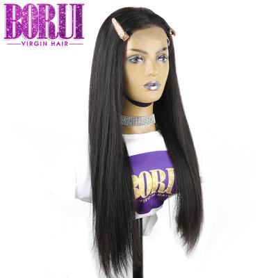 China Peruvian Custom Lace Wigs Hand Made Straight Wave Soft And Smooth Swiss Lace for sale