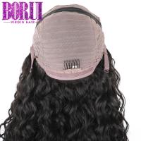 China Pre Plucked Custom Lace Wigs Water Wave Lace Closure Wig With Baby Hair 250% Density for sale
