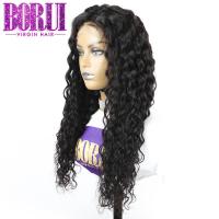 China Pre Plucked Custom Lace Wigs Water Wave Lace Closure Wig With Baby Hair 250% Density for sale