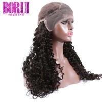 China Deep Curly 360 Lace Frontal Wig Peruvian Human Hair 10A Grade No Shedding for sale