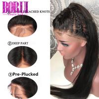 China Raw Brazilian Bundles , 360 Frontal Weave With Bundles Silk Straight Can Be Styled for sale