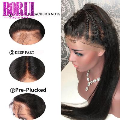 China Raw Brazilian Bundles , 360 Frontal Weave With Bundles Silk Straight Can Be Styled for sale