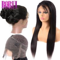 China Raw Brazilian Bundles , 360 Frontal Weave With Bundles Silk Straight Can Be Styled for sale