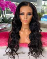 China Loose Wave 360 Lace Frontal Wig Peruvian Untreated Pre Plucked Cuticle Aligned for sale