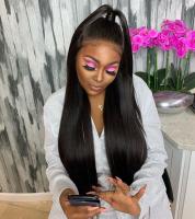 China 360 Swiss Lace Frontal Human Hair Wig , 180% Density Malaysian Straight Body Wave for sale