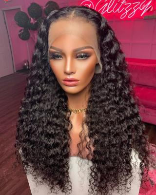 China Brazilian Water Wave 360 Lace Frontal Wig Pre Plucked With Baby Hair All Colors for sale