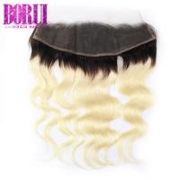China 1B613 Blonde Human Hair Extensions 13*4 Lace Frontal Healthy Hair End No Lice for sale