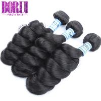 China Loose Wave 1B Virgin Peruvian Human Hair Extension With Closure for sale