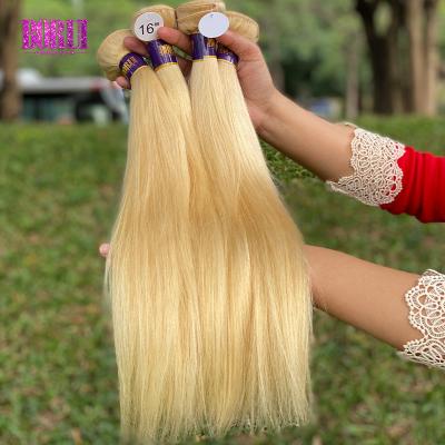 China 613 Straigth Blonde Raw Colored Hair Extension Human Hair Blond Hair Bundles for sale