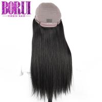 China 100% Virgin Human Hair 12-30 Inch Swiss Lace Closure Wig Straight 250% Density for sale