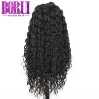 China 100% Virgin Human Hair 12-30 Inch Swiss Lace Closure Wig Water Wave 250% Density for sale