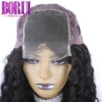 China 100% Virgin Human Hair 12-30 Inch Swiss Lace Closure Wig Water Wave 250% Density for sale