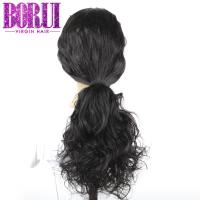 China Glueless Wig Virgin Brazilian Human Hair Transparent Lace Closure Wig 250% Density for sale