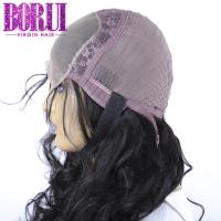 China Glueless Wig Virgin Brazilian Human Hair Transparent Lace Closure Wig 250% Density for sale