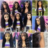 China Brazilian Unprocessed Human Hair 4 by 4 Kinky Curly Closure Wigs For Black Women for sale
