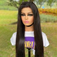 China Straight Transparent HD Lace Frontal Wig Free Part With Pre Plucked Hairline for sale