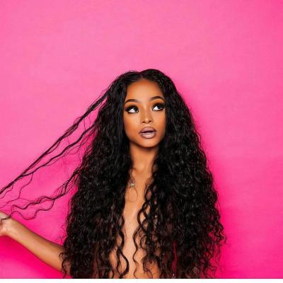 China HD Transparent Lace Frontal Wig Deep Wave 13x4 Human Hair Preplucked Remy for sale