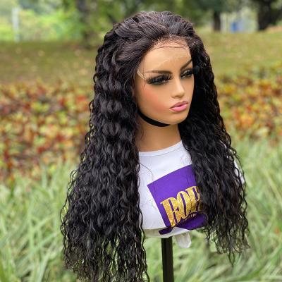 China 5 By 5 Water Wave HD Lace Closure Wigs 250g-350g weight for sale