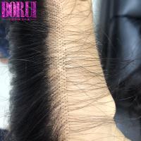 China Virgin Peruvian Human Hair HD Invisible Lace Closure 5x5 Straight for sale