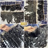 China 13*6 Unprocessed Baby Hair Body Wave Lace Frontal With Hair Bundles For Black Women for sale