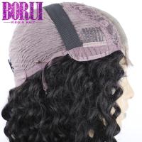China Human Virgin Hair Deep Wave 4x4 Lace Closure Wigs 180% And 250% Density for sale