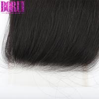 China Virgin Peruvian Human Hair HD Invisible Lace Closure 5x5 Straight for sale