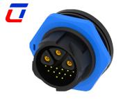 China 30A 3 Pin Waterproof Cable Connector IP67 16 Pin Self Locking Multi Core Structure for sale