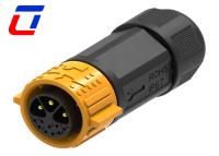 China 30A 3 Phase Power Connector Waterproof 9 Phase Signal Female PCB Panel Push Locking for sale