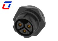 China Circular 3 Pole Waterproof Cable Connector IP67 Panel Mount Screw Terminals for sale