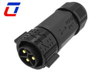 China Circular 3 Pole Waterproof Cable Connector IP67 Panel Mount Screw Terminals for sale
