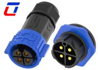 China 40A M25 Bulkhead Power Connector 4 Pin Waterproof IP67 Male / Female for sale